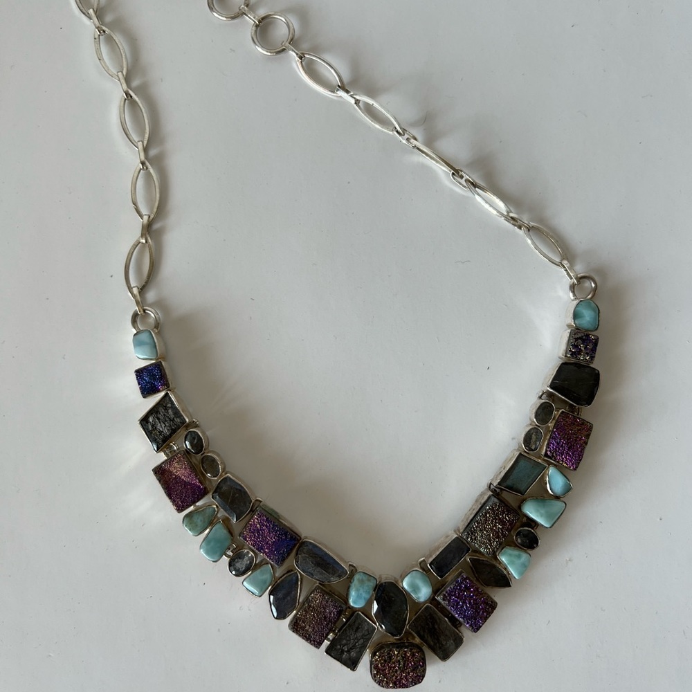 Nicky Butler Silver Rhinestone Necklace - Gem